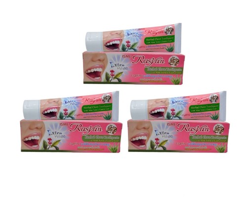 ISME RASYAN Toothpaste Whitening Thai Herbal Clove Aloevera Guava Leaf ...