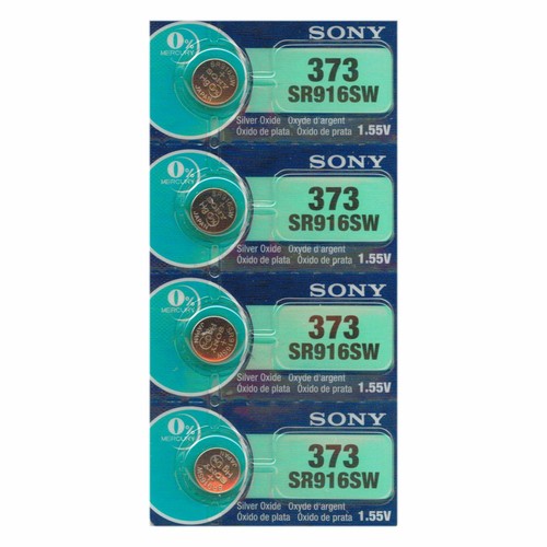 4 NEW SONY 373 SR916SW SR916 silver oxide watch battery - JAPAN - USA ...
