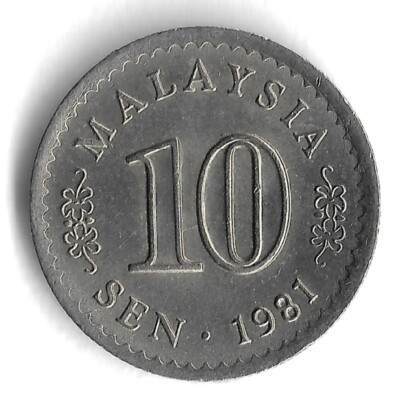 1981 Malaysia 10 Sen World Coin - KM# 3 | eBay