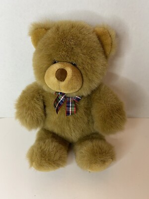 Vintage Golden Bear Co Ltd. 14” Bear With Plaid Bow Tie | eBay