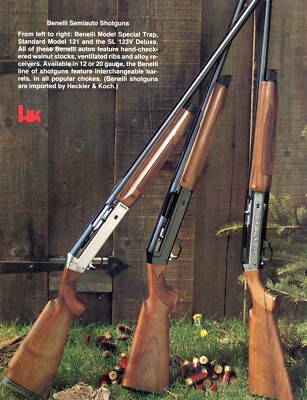 1983 Print Ad of Heckler & Koch HK Benelli Trap, Model 121, SL-123V ...