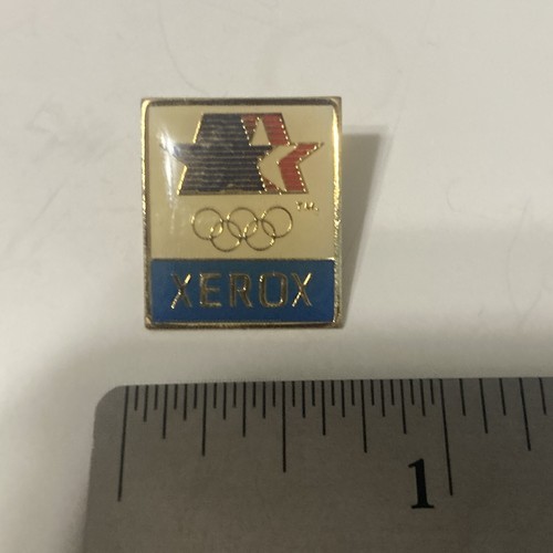 Xerox 1984 Olympic Games Enamel Lapel Pin Vintage USA LA Los Angeles 5 ...
