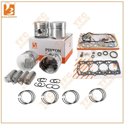 8V 4D56 Piston+Piston Rings With Full Gasket Kit For Mitsubishi 4D56 ...
