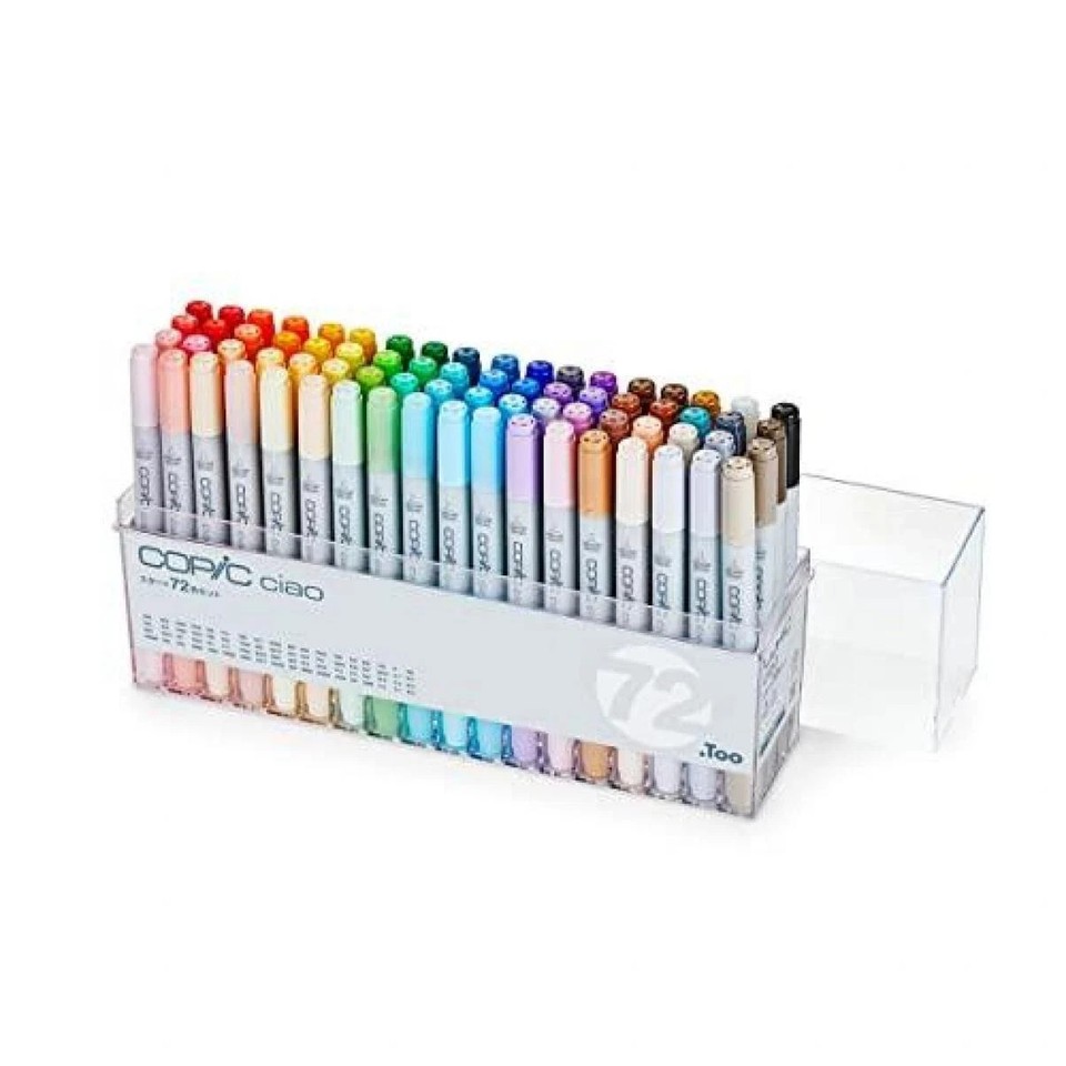 Too Markers Copic Ciao Start 72 Color Set Marker Art Pen Supplies ...