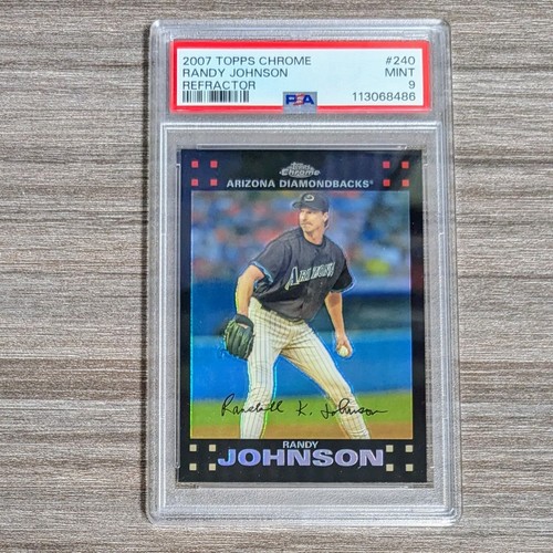 Randy Johnson 2007 Topps Chrome Refractor PSA 9 240 Diamondbacks ...
