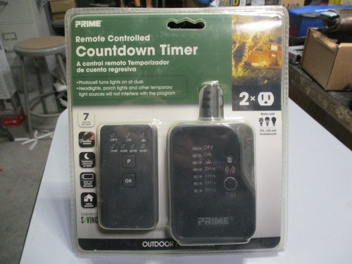 NEW LED Compatible Remote Control Timer Photocell Activated 2-Outlet ...