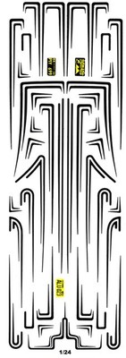 Hot Rod Custom Car Scallops Black 1/25th - 1/24th Scale Waterslide ...