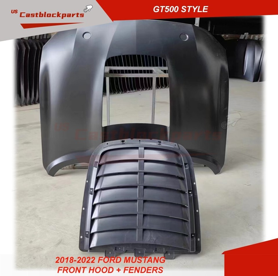 Fits for 18-20 Ford Mustang GT500 Style Front Hood Left+Right Side ...