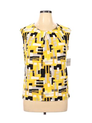 NWT Kasper Women Yellow Sleeveless Top L | eBay