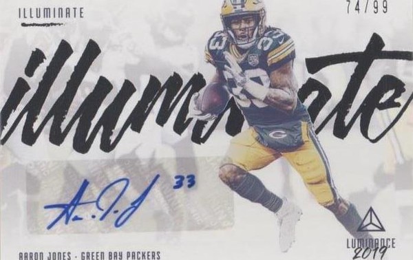 2019 Panini Luminance - Illuminated Ink Autographs #ILL-AJ Aaron Jones ...