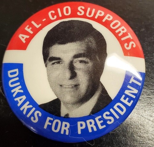 AFL-CIO Supports Dukakis For President - Michael Dukakis Campaign Photo ...