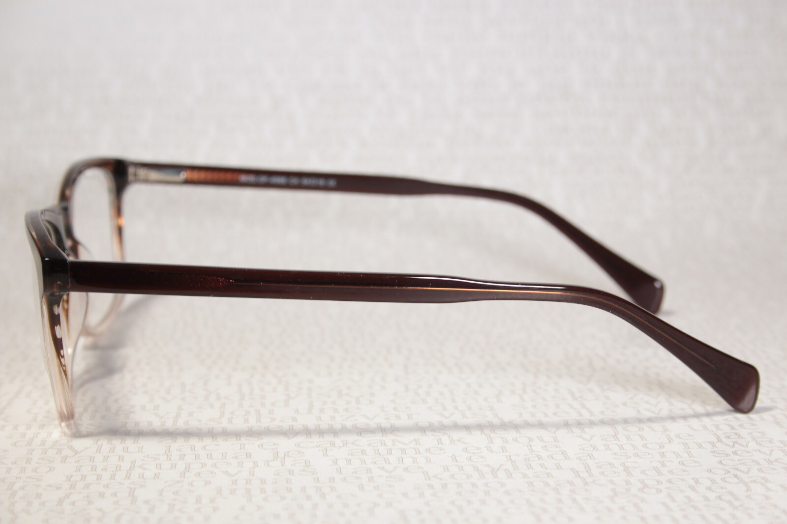 Men's Large Classic Style Brown to Clear Gradient Eyeglass Frames ...