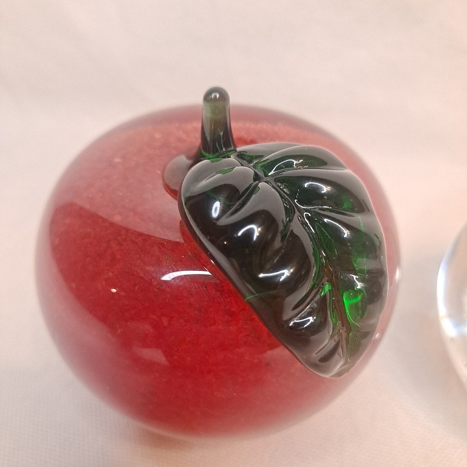 Vintage Art Glass Apple Paperweights ~ Set of 2 | eBay