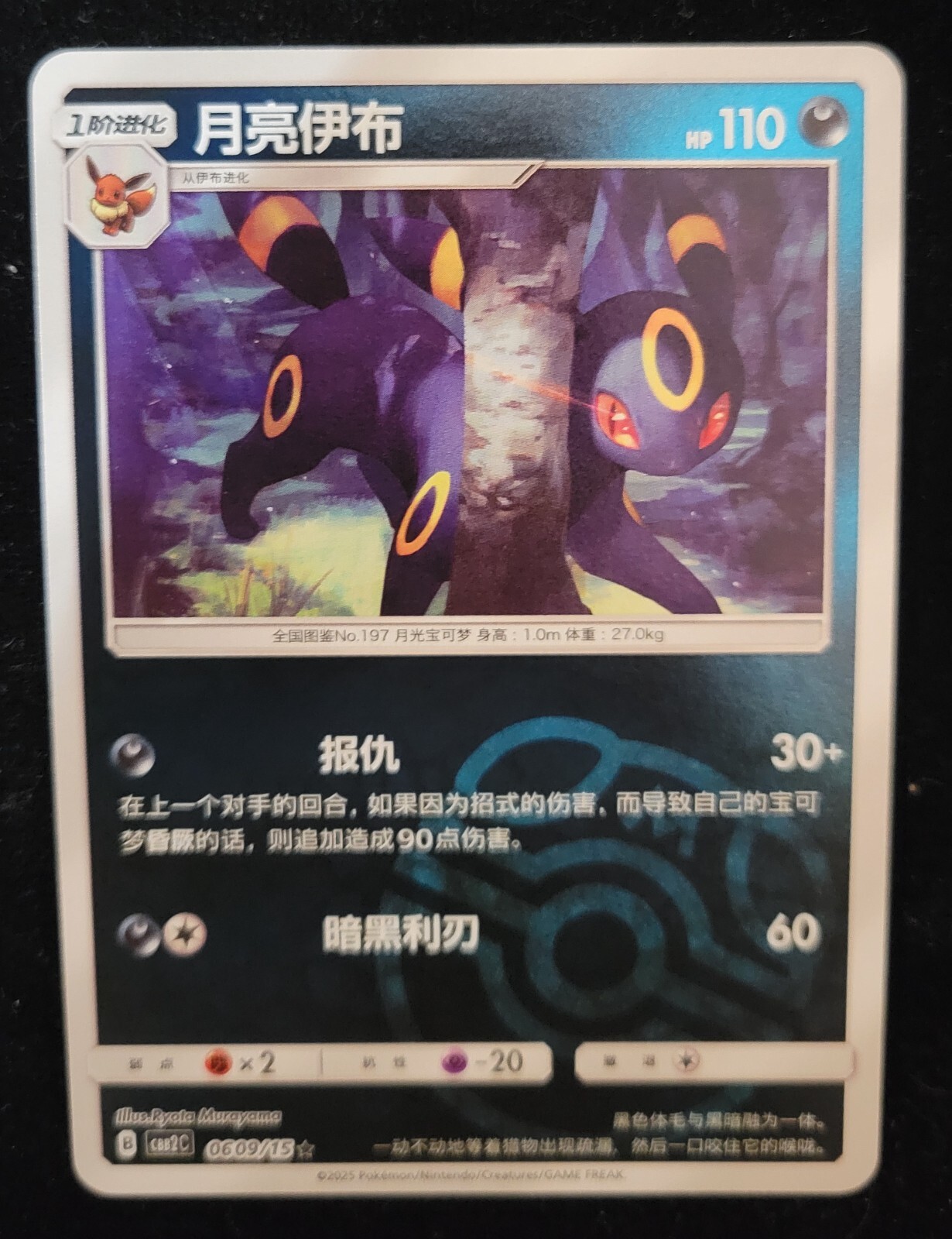 POKEMON CHINESE GEM HORIZONS PACK VOL 2 UMBREON REVERSE MASTERBALL BALL ...