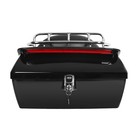 Black Motorcycle Trunk Tail Box Luggage Case top rack For Honda Harley ...
