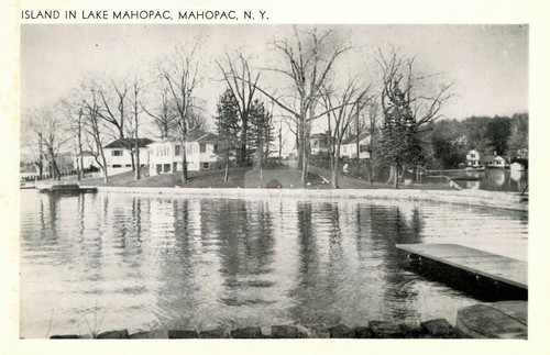 ISLAND IN Lake Mahopac, New York NY Postcard Copy | eBay