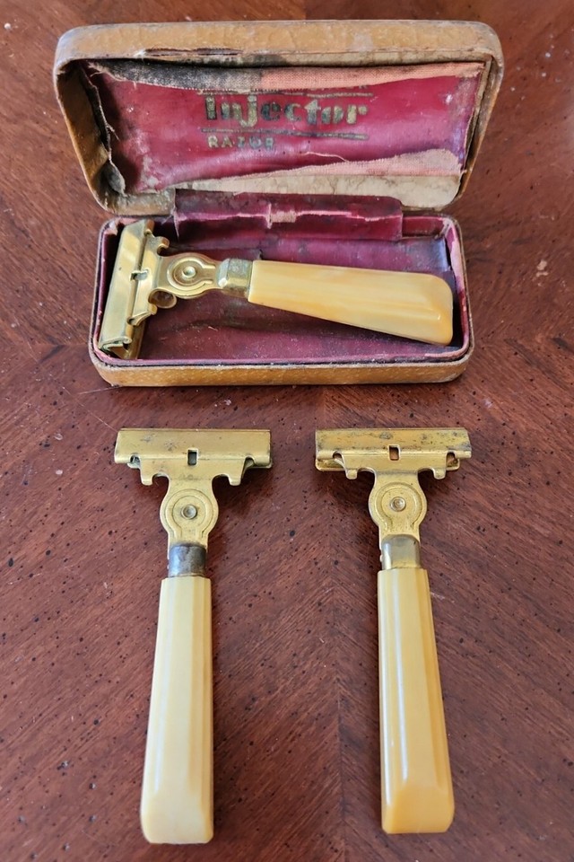 Vintage Lot of 19 Razors Straight Durham Gillette Gem Boxes Accessories ...