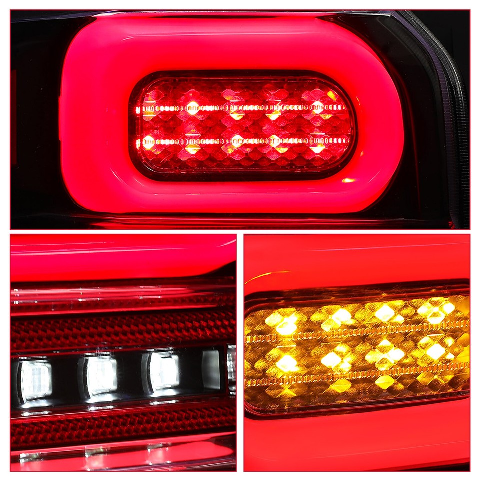 For Toyota 4Runner 2010-2023 2020 Black Full LED Tube Tail Lights Lamps ...