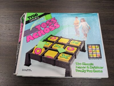 Vintage Toss Across Tyco Games 1990 Tic Tac Toe Game With 5 Bean Bags ...