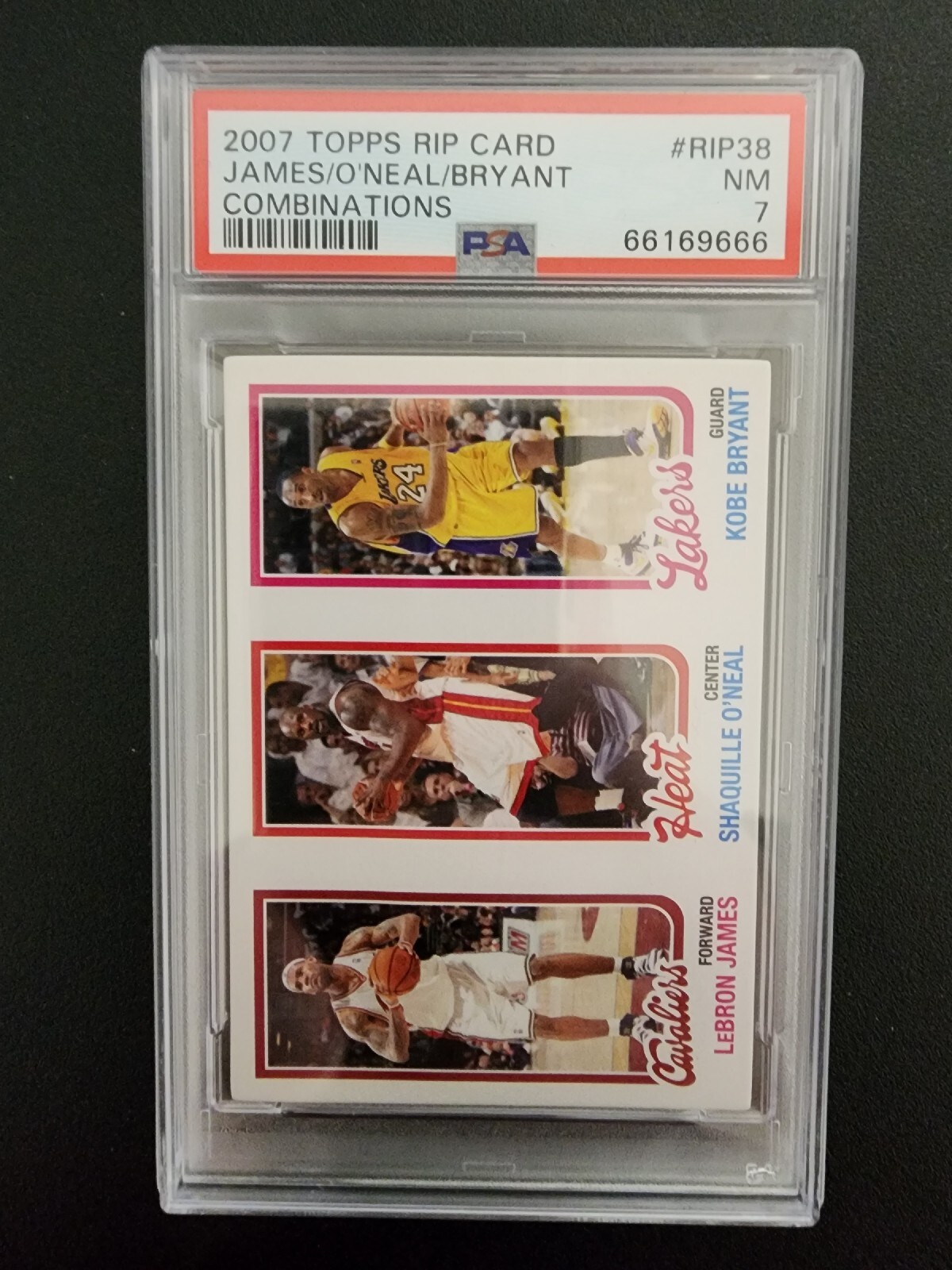 2007 Topps Rip Card Lebron James Shaquille O’Neal Kobe Bryant /99 PSA 7 ...