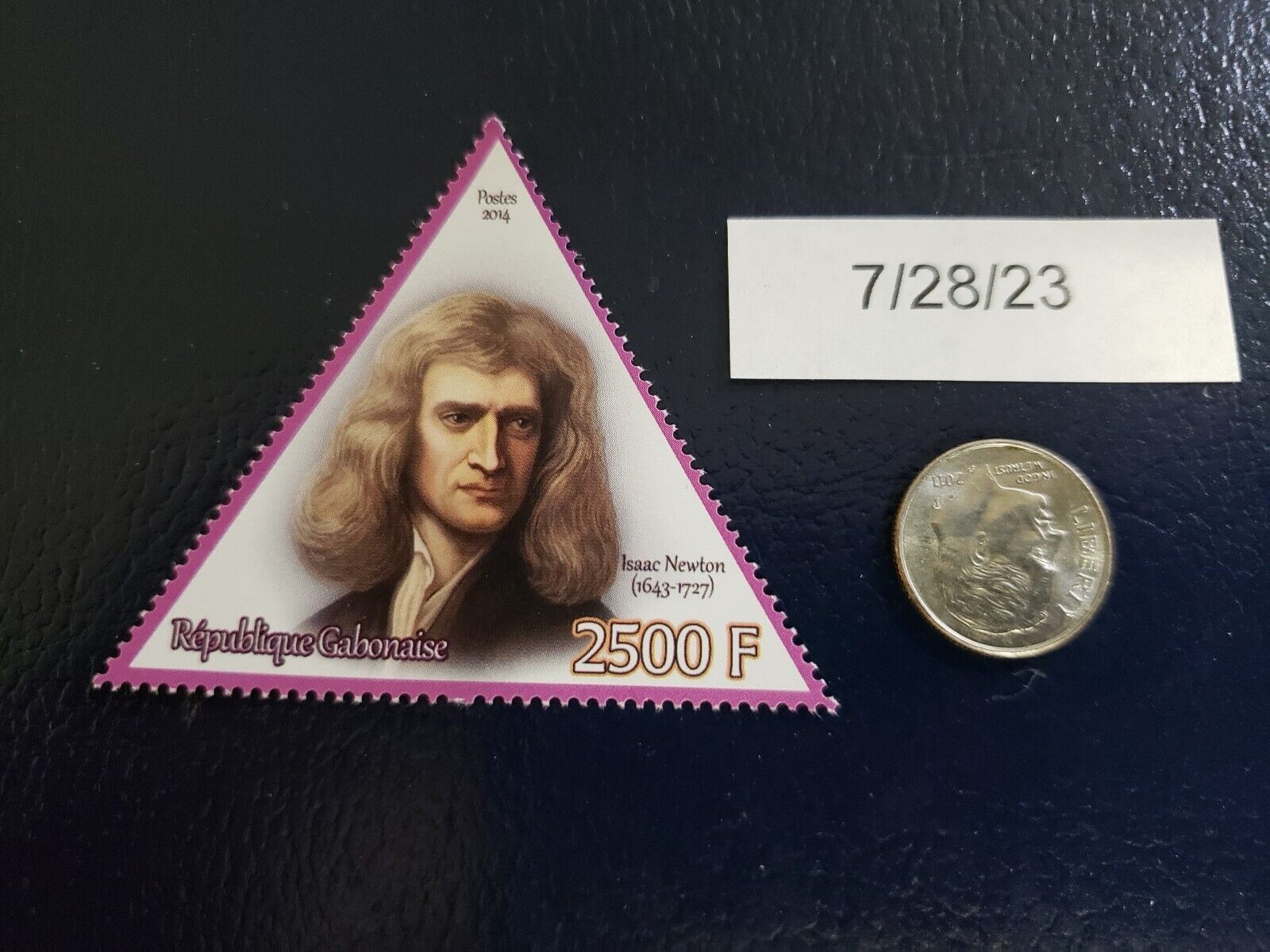 Isaac Newton English mathematician 2014 Republique Gabonaise Stamp | eBay