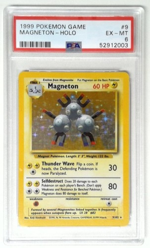 1x V1489: 1999: Magneton: 9/102: Unlimited Edition: Base Set: PSA: 6 ...