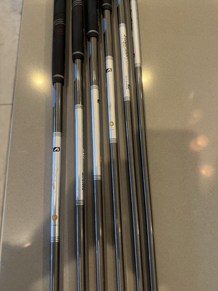 CALLAWAY APEX CF 19 IRONS 5-P WITH AEROTECH STEEL FIBER I-80 REG SHAFTS ...