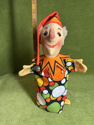 Steiff Hand Kasper 7057/28 Punch Jester Puppet 1984-1990 Button & Flag ...