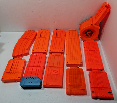 Lot of 11 --- NERF Magazines 6 10 12 18 and 25 Drum | eBay