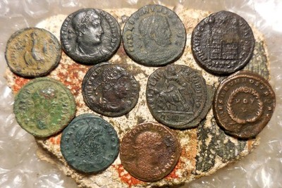 Lot of 10 About VF Ancient Roman Coins, Largest 18 mm, Easy to ID | eBay