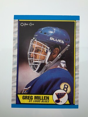 1989-90 Greg Millen 137 OPC St. Louis Blues O-Pee-Chee Hockey Card 173Z ...