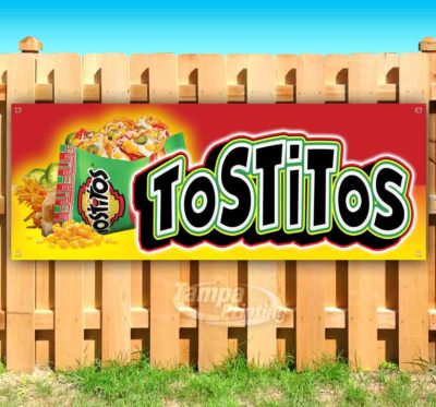 TOSTITOS Advertising Vinyl Banner Flag Sign Many Sizes CARNIVAL FAIR ...