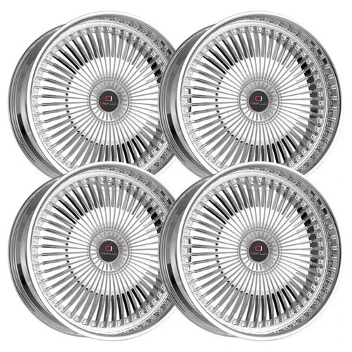 (Set-4) Cavallo CLV-41 22x8.5 5x112/5x114.3 38mm Nano Chrome wheels ...