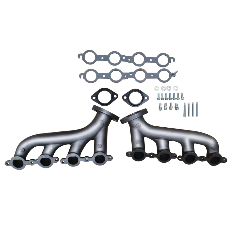 LS Swap Cast Iron Exhaust Manifold Headers For Chevrolet LS1 LS2 LS3 4. ...