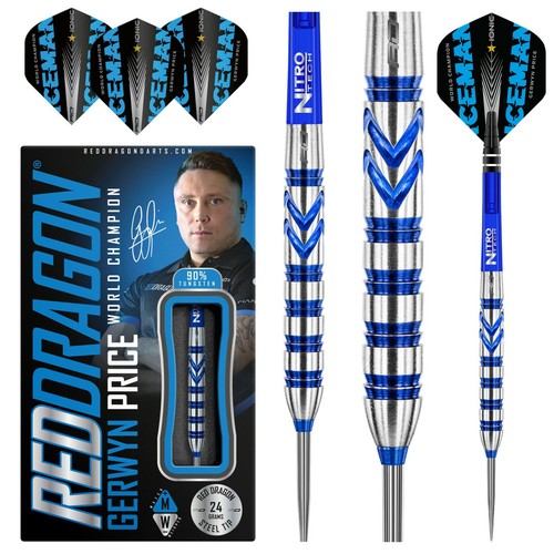 Gerwyn Price Darts Tungsten Oryginalny niebieski zestaw 24g,26g Gezzy ...