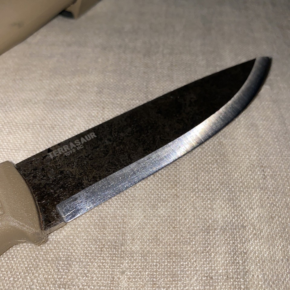 Condor T&K Terrasaur Fixed Blade Knife Desert Tan Handle Plain Edge ...