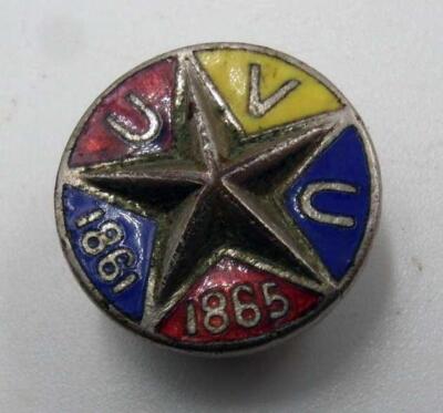 CIVIL WAR UNION VETERANS 1861 - 1865 US CLOISONNE STAR PIN BADGE VERY ...