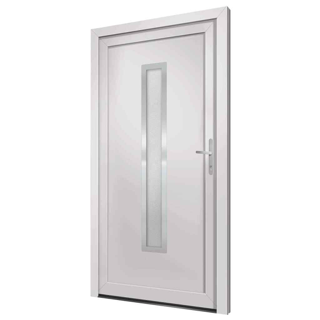 Front Door White 98x190 cm PVC | eBay