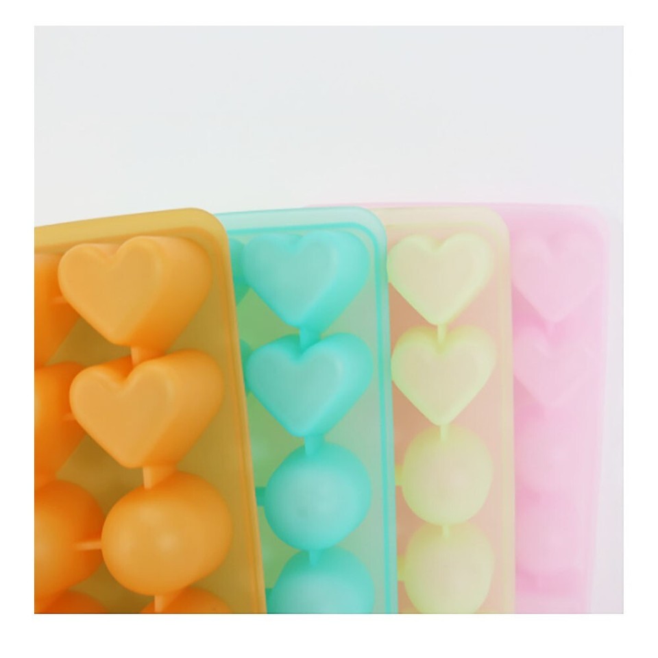 Pamire Silicone Ice Cube Tray with Lids, Various Shapes, 18 cubes ...