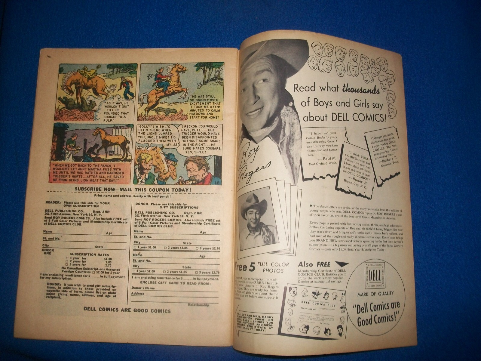 Roy Rogers Comics #38 Dell Western Cowboy 1951 Trigger | eBay