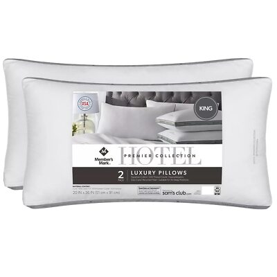 Member's Mark Hotel Premier Collection Bed Pillows, King (Pack of 2) | eBay