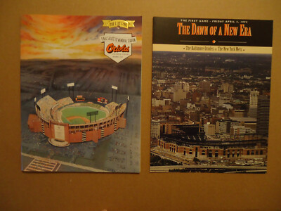 Baltimore Orioles final game program Memorial Stadium & first game ...
