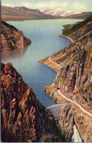 Shoshone Dam Lake Cody Road Yellowstone National Park Postcard Sanborn ...
