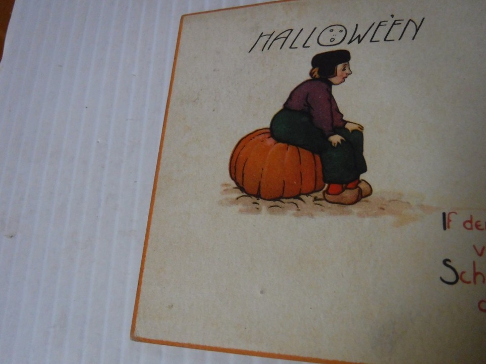 SCARCE NASH ANTIQUE HALLOWEEN POSTCARD #39 (great note) SCARCE (artist ...