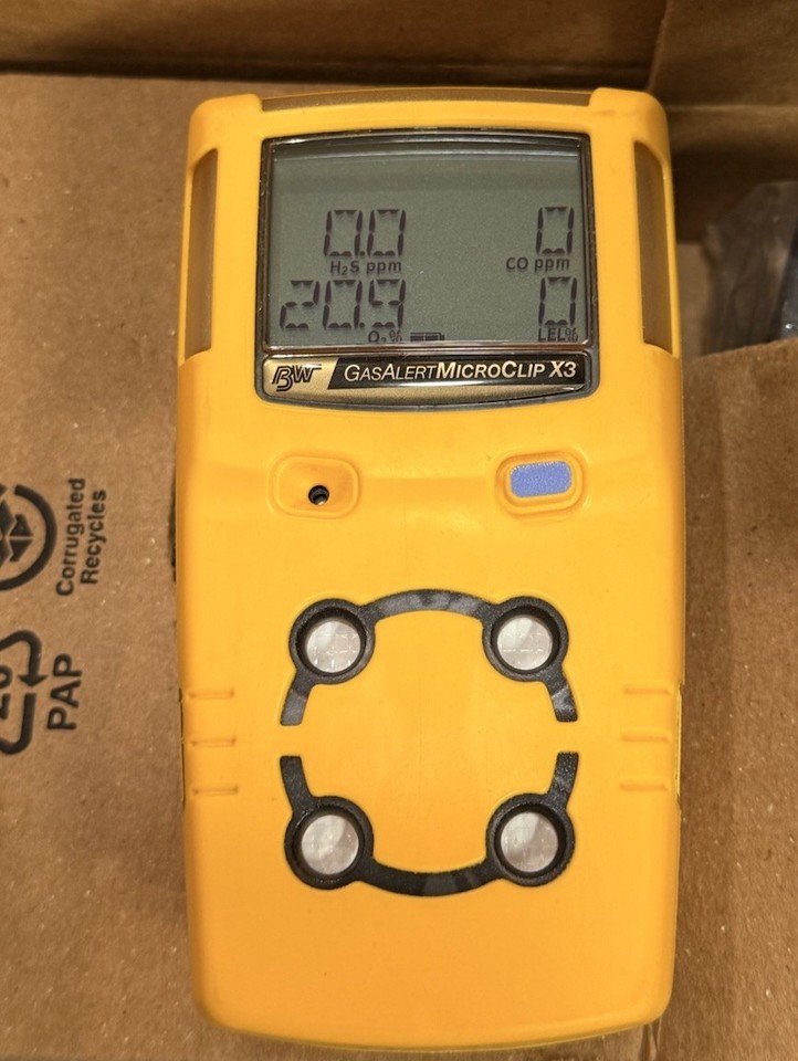 Honeywell BW MicroClip X3 Multi-Gas Detector – LEL/O2/H2S/CO ...