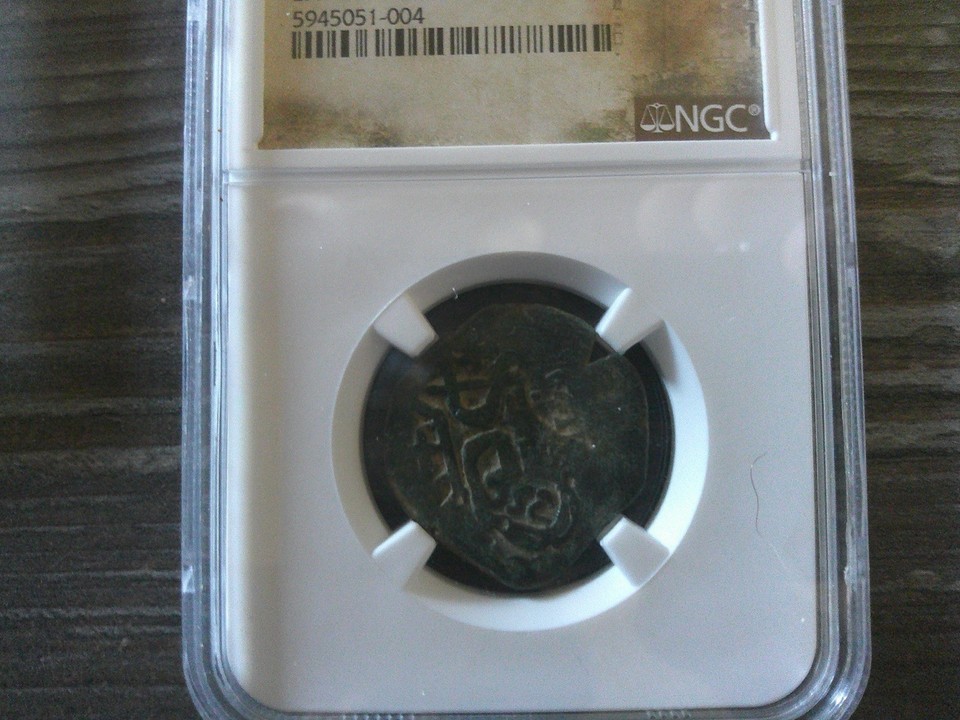 1652 Spain 8M Counterstamped Issue Coin NGC (Fine Details ...