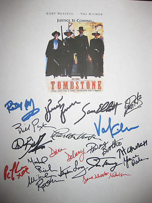 Tombstone Signed Movie Script X18 Charlton Heston Paxton Russell ...