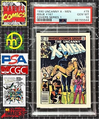 1990 Marvel Comic Images X-Men Covers I - X-Men #167 - PSA 10 GEM MINT ...