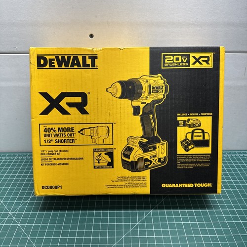 DeWalt DCD800P1 20V Max XR Brushless Cordless 1/2" Drill/Driver 5.0Ah ...