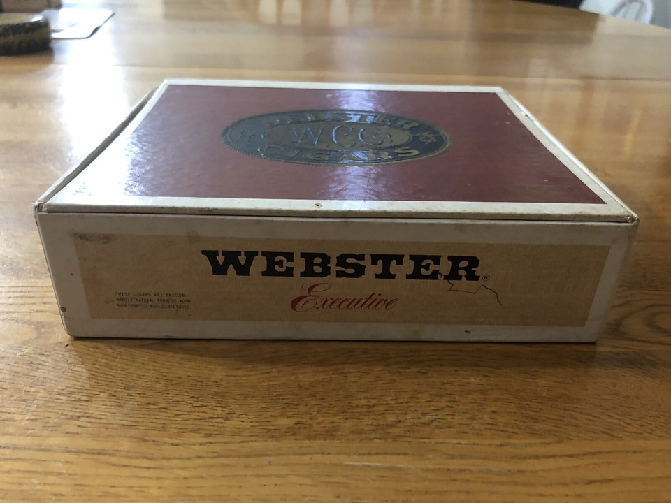 Vintage Webster Cigars Box W C Co Executive Permit TP 550 Philadelphia PA | eBay